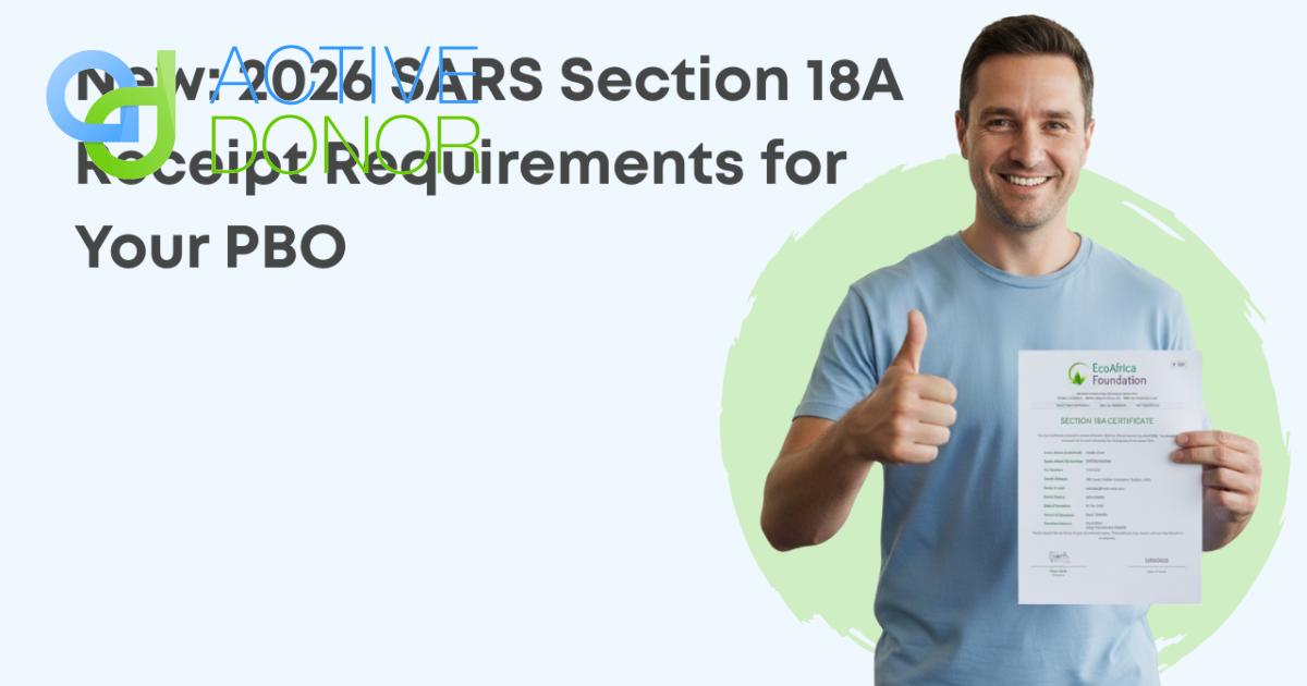 ActiveDonor - Easy Donor Management, Recepting and Section 18A